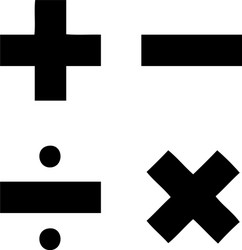 Cute cartoon math symbols Royalty Free Vector Image