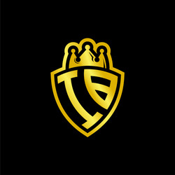 Ib monogram logo with circle outline design Vector Image