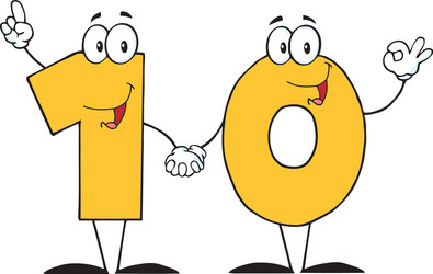 Cartoon Digits Ten Vector Images (98)