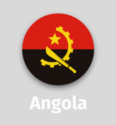 Angola flag national africa emblem icon Royalty Free Vector