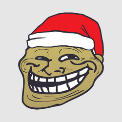 Internet meme trollface design Royalty Free Vector Image