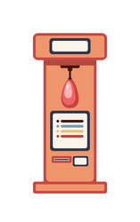 High striker machine flat Royalty Free Vector Image