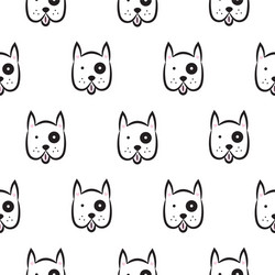 Boxer dog seamless pattern Royalty Free Vector Image