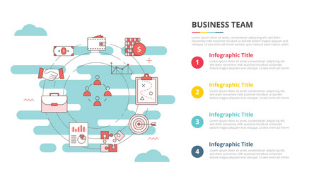 Partnership concept slide template Royalty Free Vector Image