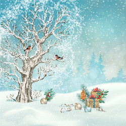 Winter forest Royalty Free Vector Image - VectorStock