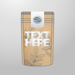 Coffee packaging design template Royalty Free Vector Image