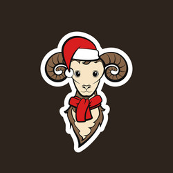 Head of a mutton Royalty Free Vector Image - VectorStock