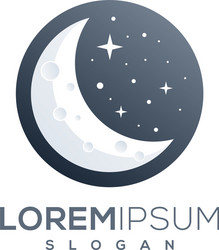 Moon light logo design Royalty Free Vector Image