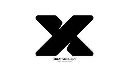 Letter x modern shape with stylish gaming Vector Image