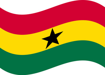Original and simple ghana flag in official colors Vector Image
