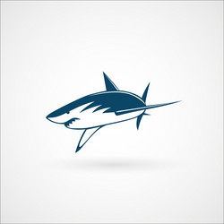 Great white shark sign logo on a background Vector Image