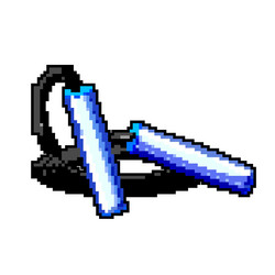 Athlete fitness rope game pixel art Royalty Free Vector