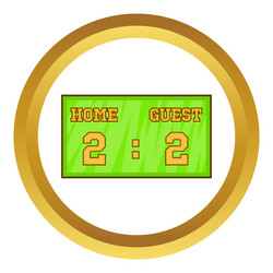 Baseball score board icon cartoon style Royalty Free Vector