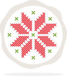 Embroidery set drawing Royalty Free Vector Image