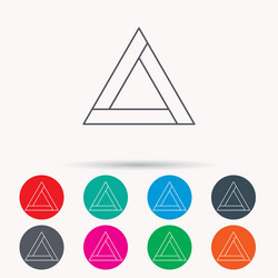 Emergency sign icon caution triangle Royalty Free Vector