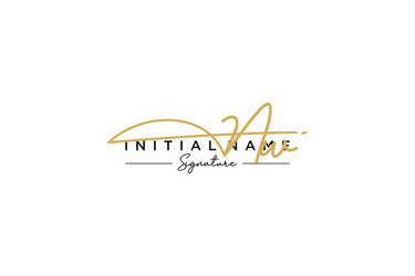 Initial nw signature logo template hand drawn Vector Image