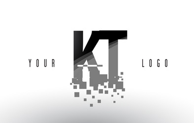 Kt k t letter modern logo design with yellow Vector Image