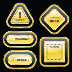 Warning caution sign icon in comic style danger Vector Image