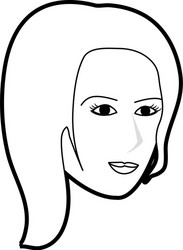 Women Face One Side Vector Images (over 180)
