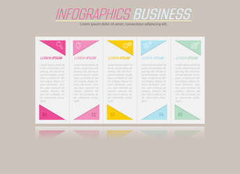 Business infographics 6 steps to achieve Vector Image