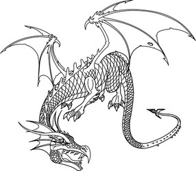 Fantasy dragon Royalty Free Vector Image - VectorStock