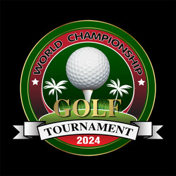 Golf tournament logo Royalty Free Vector Image
