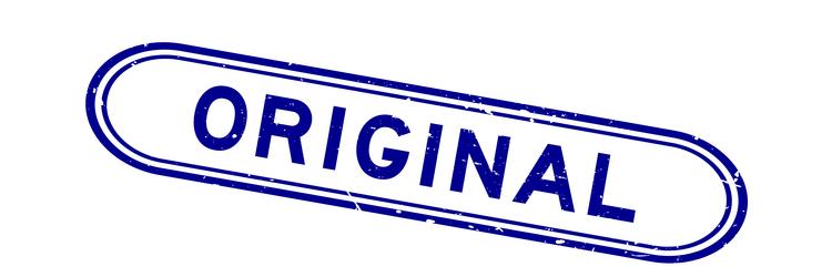 Grunge green original word rubber seal stamp Vector Image