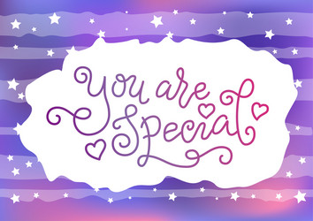 Modern calligraphy lettering of for you in pink Vector Image