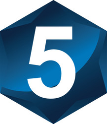 Modern number 5 Royalty Free Vector Image - VectorStock