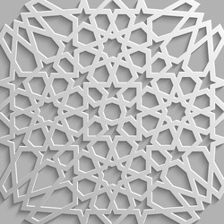 Seamless islamic pattern 3d traditional arabic Vector Image