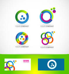 Global printing company logo design for media Vector Image