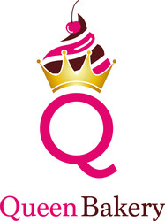 Queen bakery logo design symbol Royalty Free Vector Image