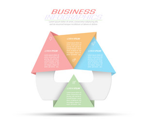 Business infographics 6 steps to achieve Vector Image