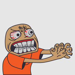 Internet meme trollface design Royalty Free Vector Image