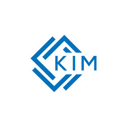 Kim abstract technology logo design on black Vector Image