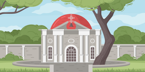 Colombia medellin basilica of our lady travel Vector Image