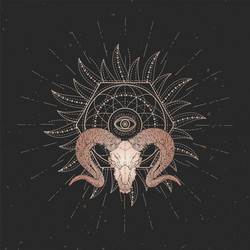 Ram skull Royalty Free Vector Image - VectorStock