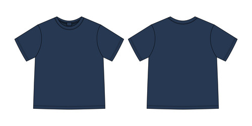 Dark Blue T-Shirt Template Vector Images (over 110)