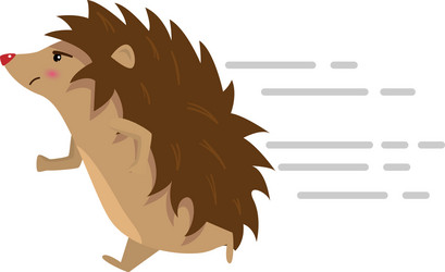 Lovely hedgehog prickly animal cartoon character Vector Image