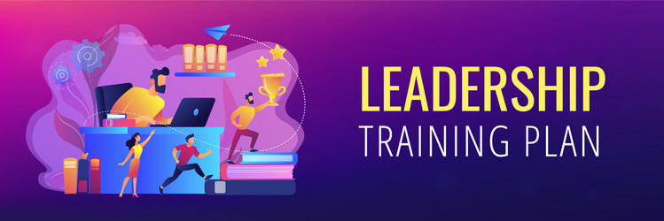 Leadership concept banner header Royalty Free Vector Image