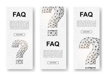 Question mark polygonal horizontal banner help Vector Image