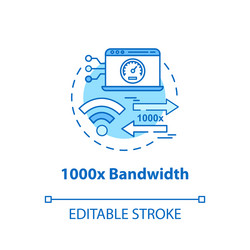 Internet bandwidth soft blue concept icon Vector Image