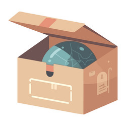Blue box carton Royalty Free Vector Image - VectorStock