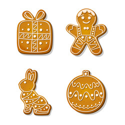 Christmas cookies in shape a gingerbread Vector Image