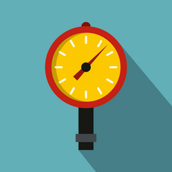 Manometer arrow scale flat Royalty Free Vector Image