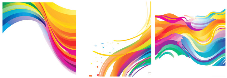 Set of rainbow colors frame Royalty Free Vector Image