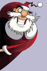 Peeping Santa Christmas Vector Images (over 210)