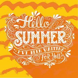 Hello friday ive been waiting for you quote hand Vector Image