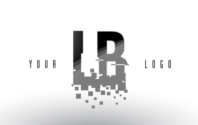 Lb l b creative letters design with white pink Vector Image