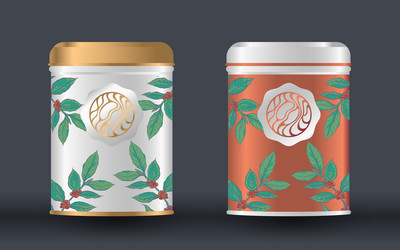 Coffee packaging design template Royalty Free Vector Image